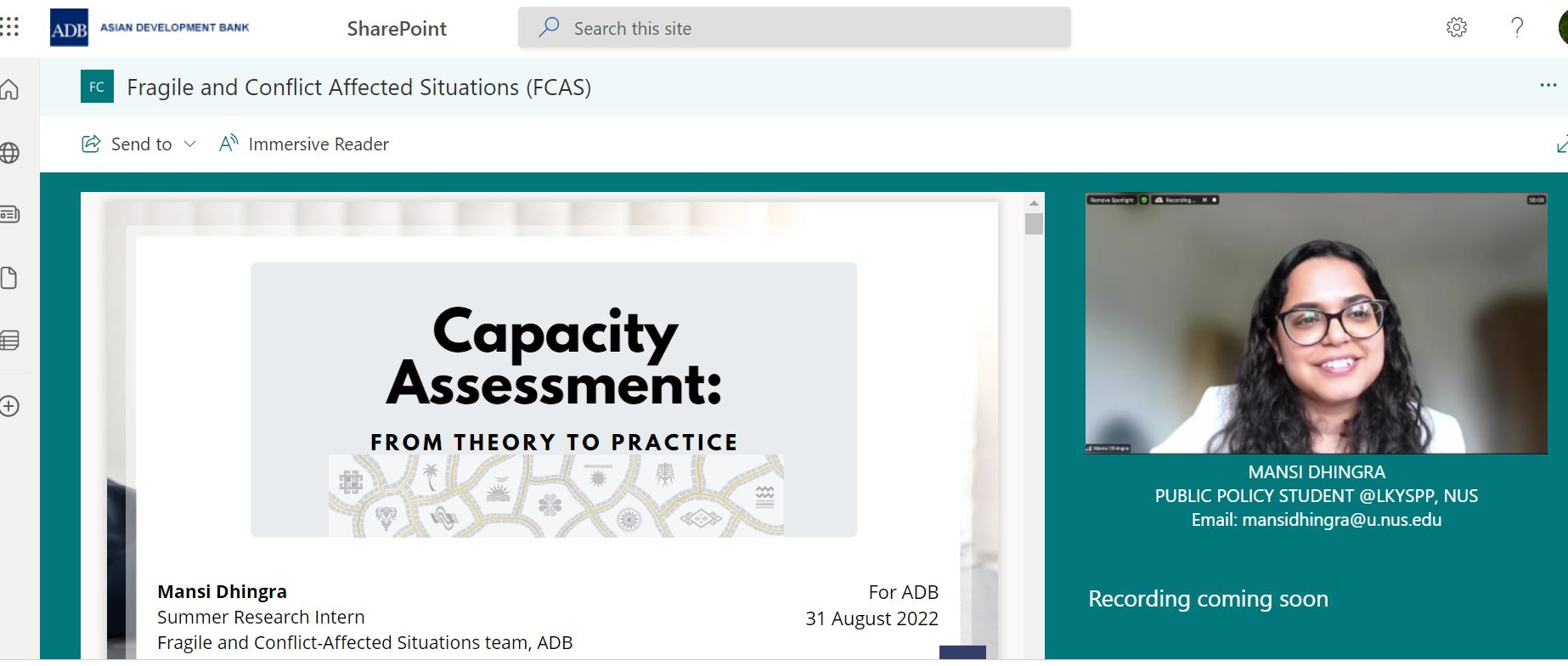 ADB-LKYSPP Internship 2022 - Capacity Assessment and Support Research ...